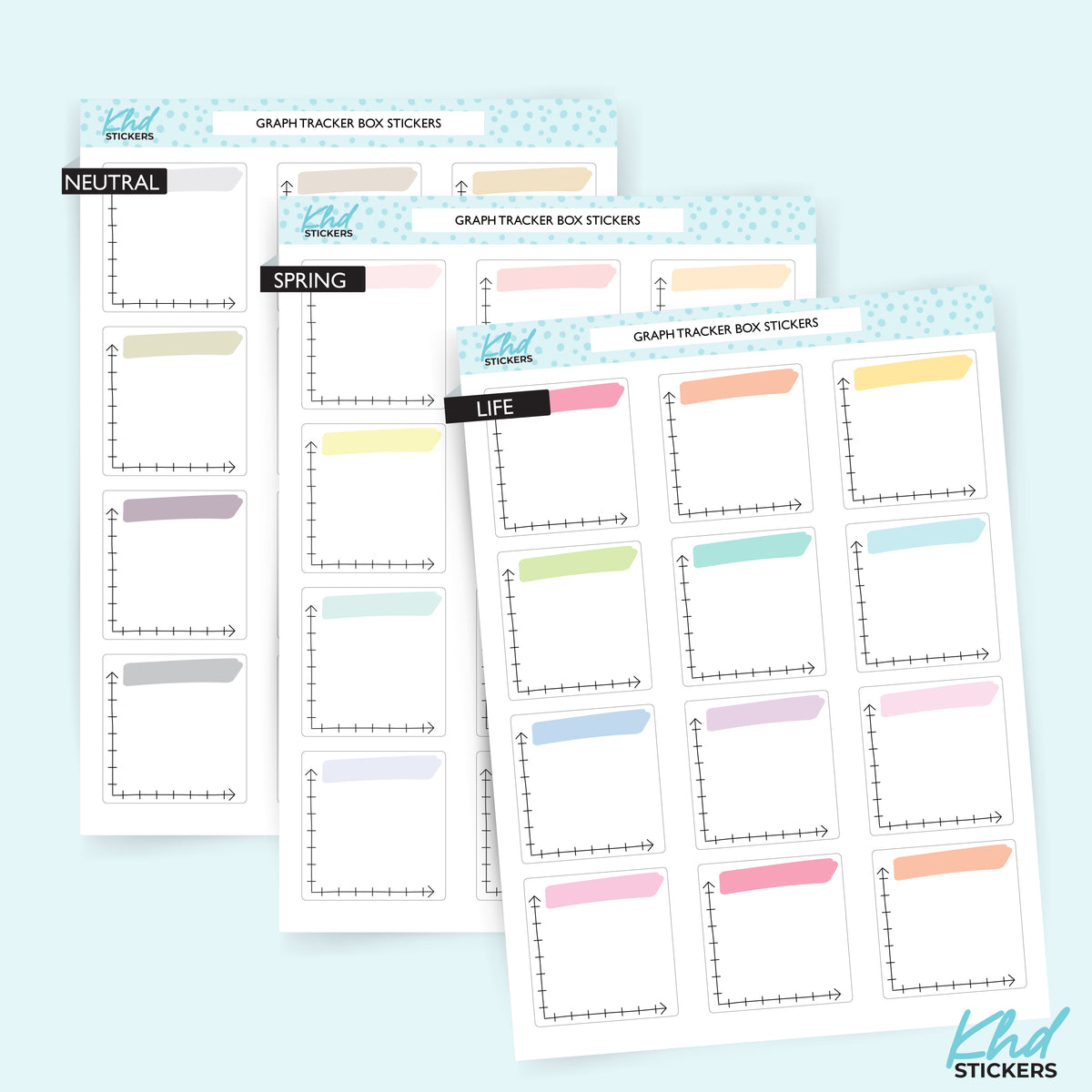 Graph Tracker Box Stickers – KHDStickers