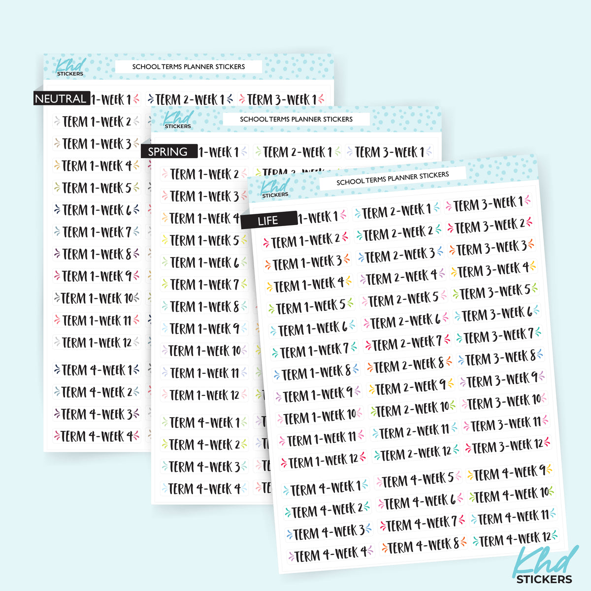 School Term Stickers – KHDStickers