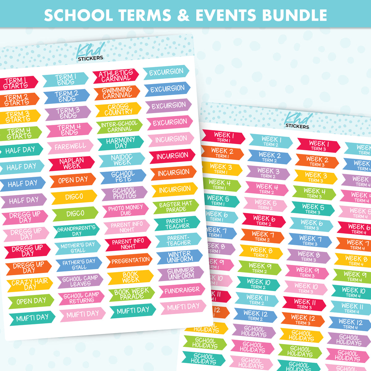 School Event & Terms Sticker Bundle – KHDStickers