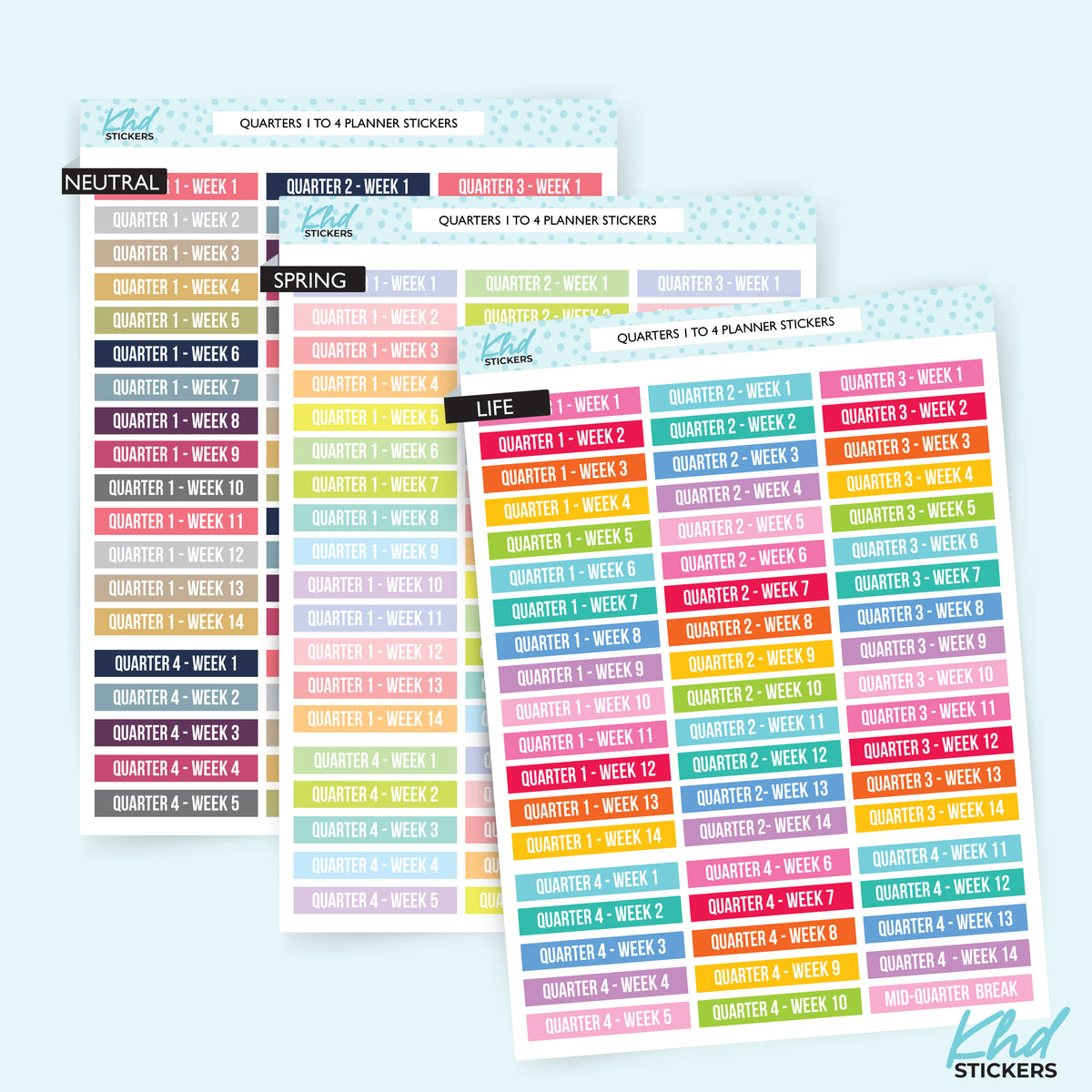 Quarters 1 to 4 – KHDStickers