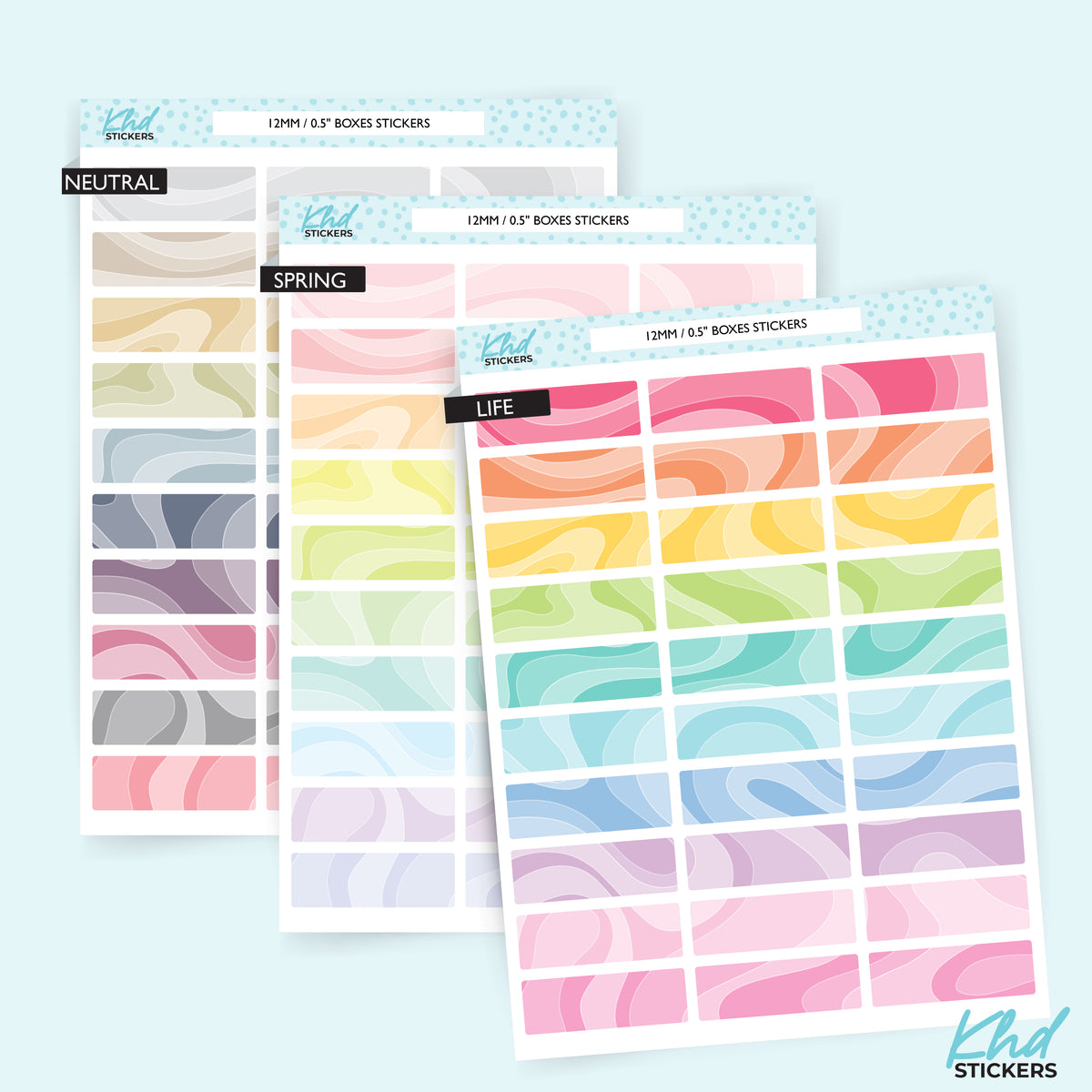 Blank Swirl Headers and Functional Boxes – KHDStickers