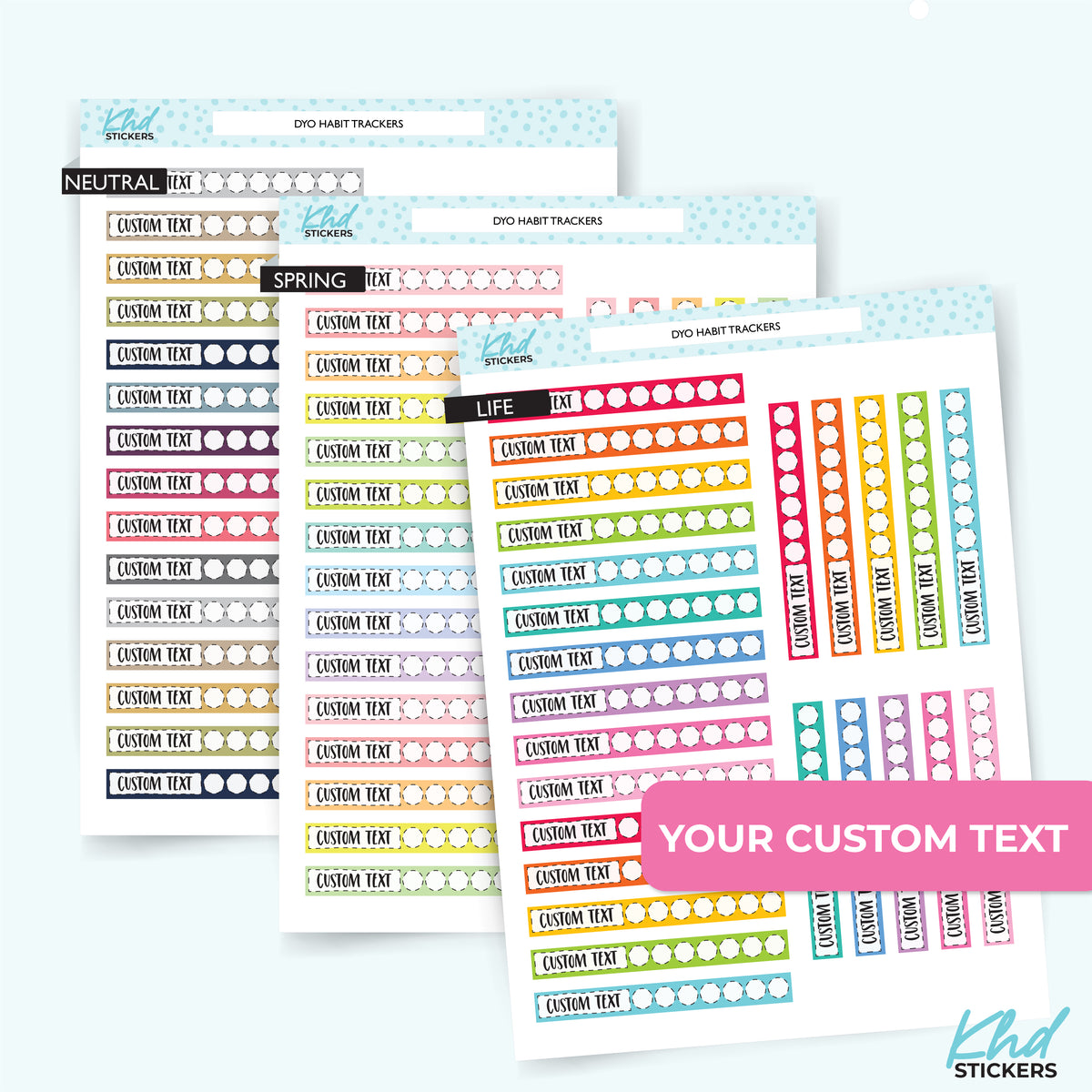 Design Your Own Custom Habit Tracker Boxes sized for Hobonichi Weeks ...