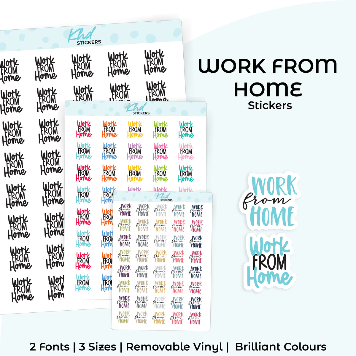 Work from Home Stickers – KHDStickers
