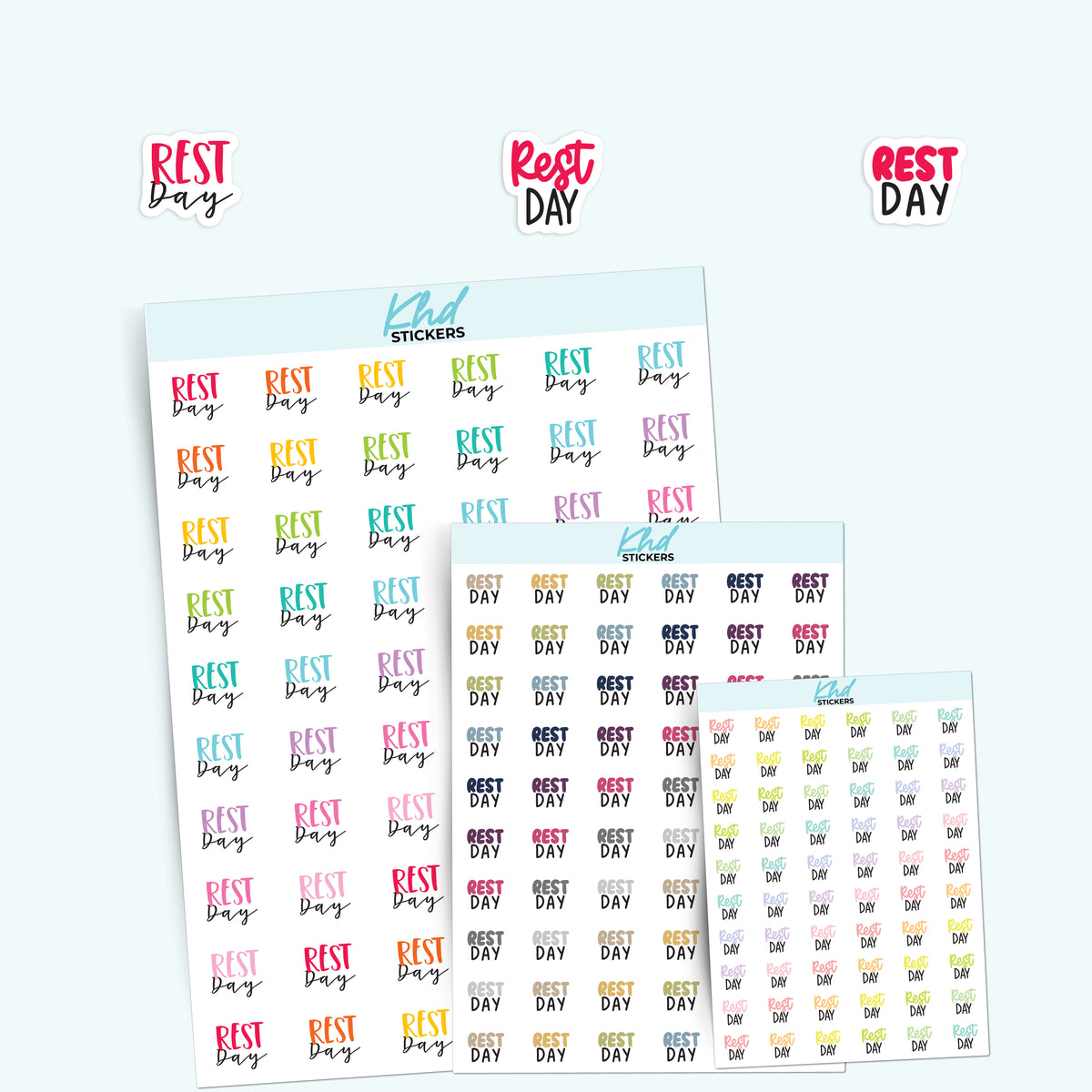 Rest Day Planner Stickers – KHDStickers