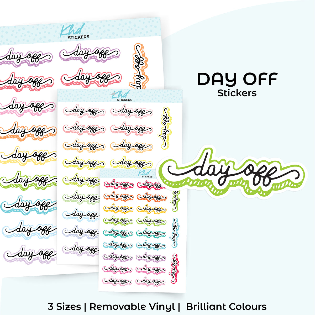 Day Off Planner Stickers – KHDStickers
