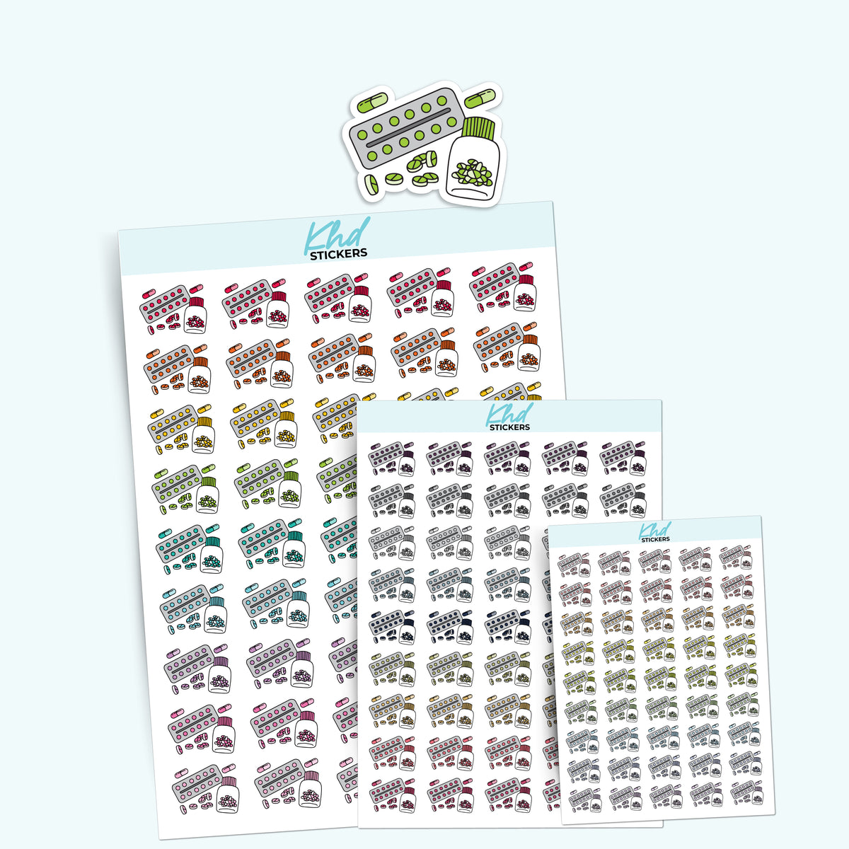 Medication / Tablets Planner Stickers – KHDStickers