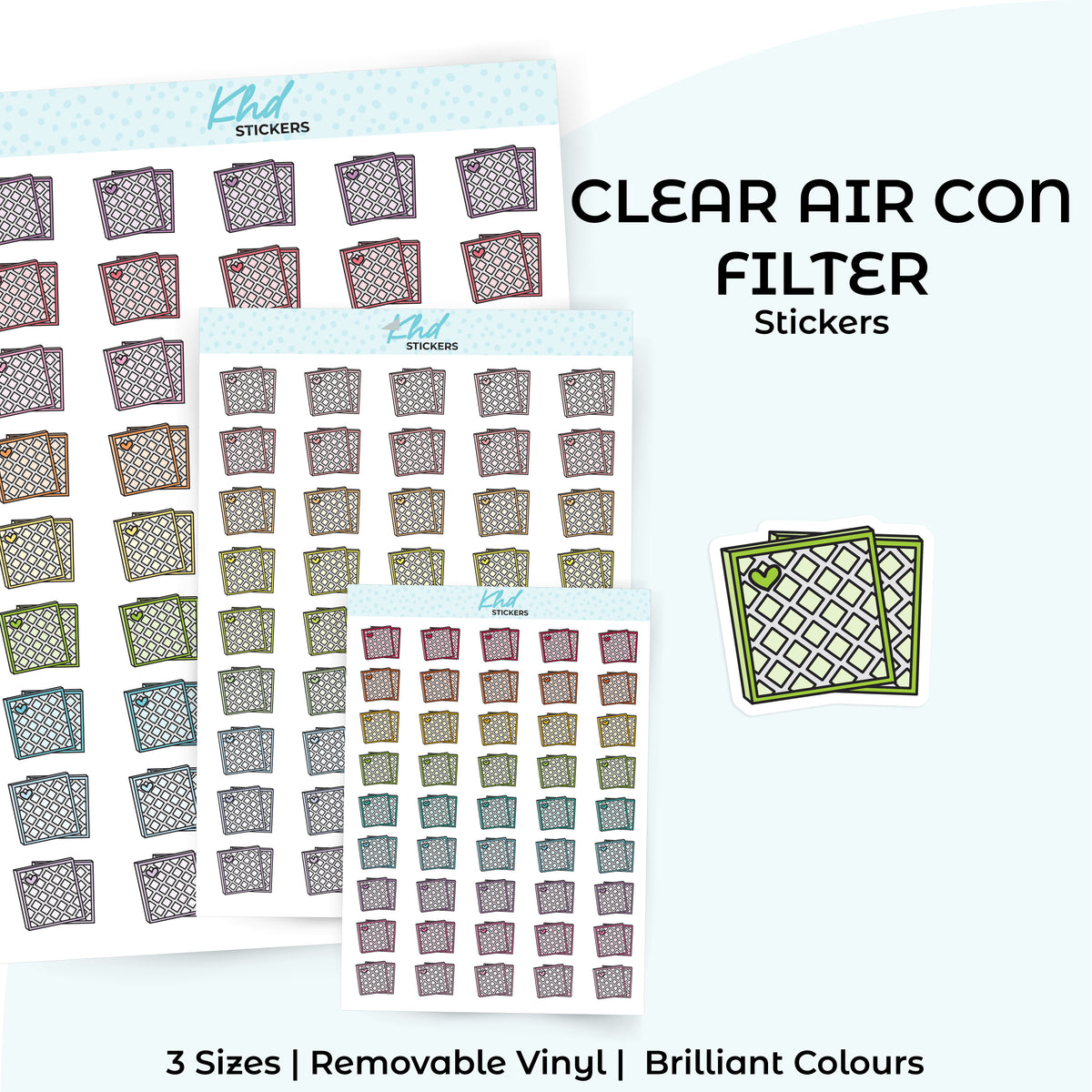 Clean Air Conditioner Filter Stickers – KHDStickers