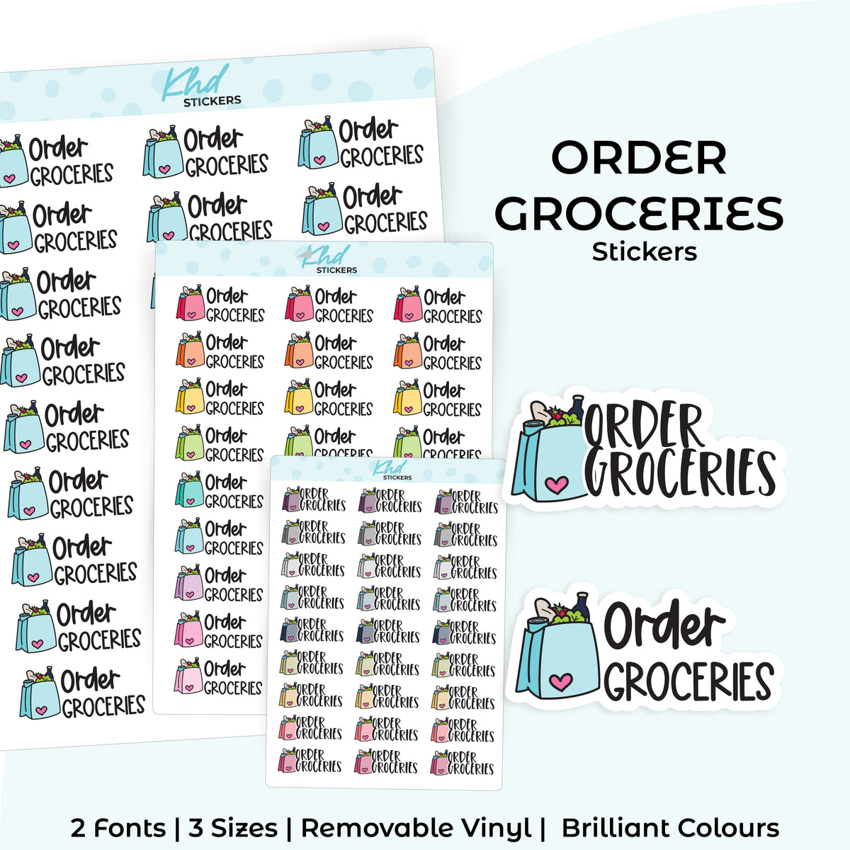 Order Groceries Stickers – KHDStickers