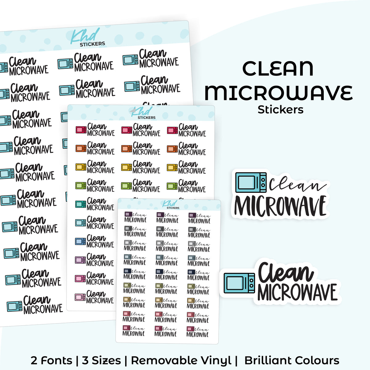 Clean Microwave Stickers – KHDStickers
