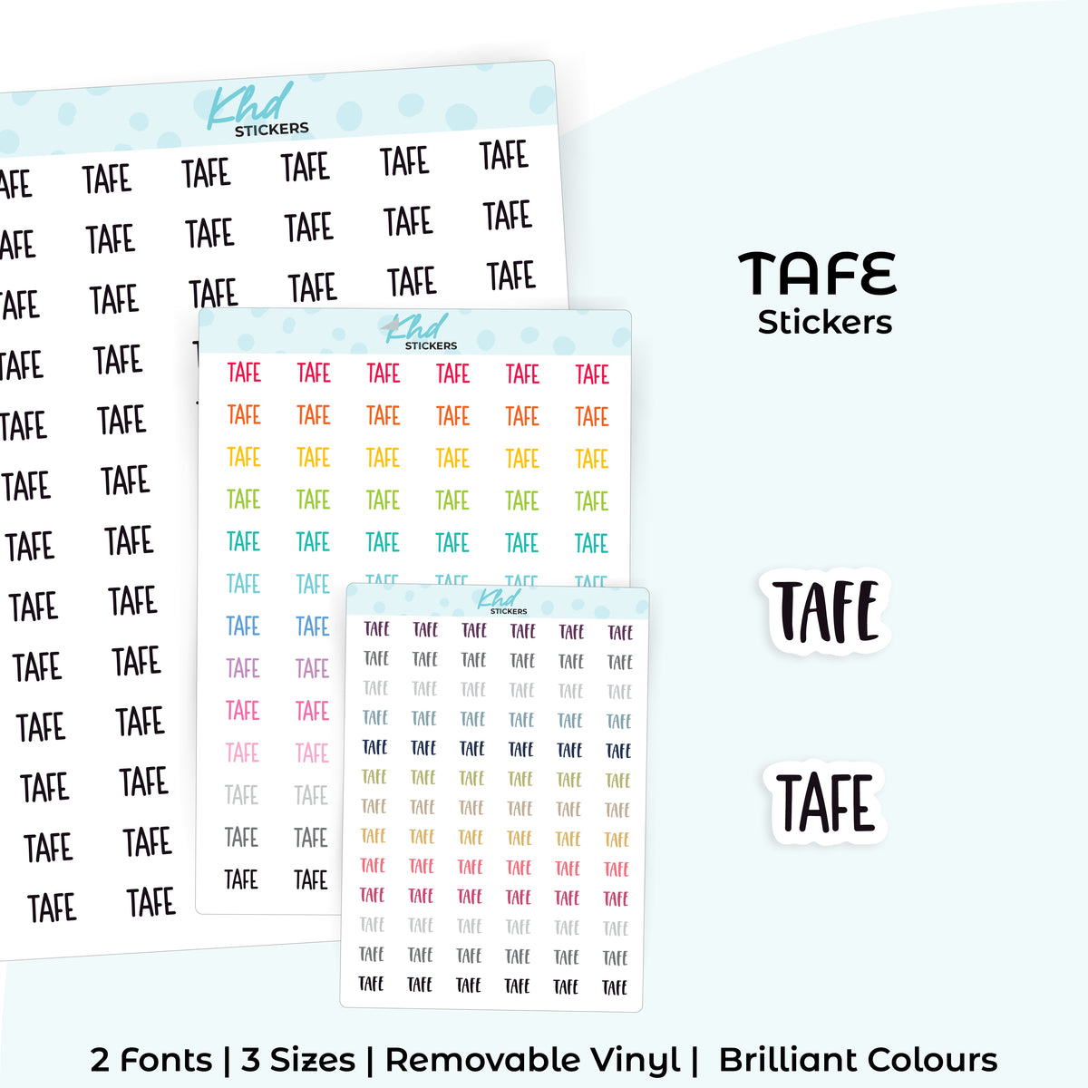 TAFE Planner Stickers – KHDStickers