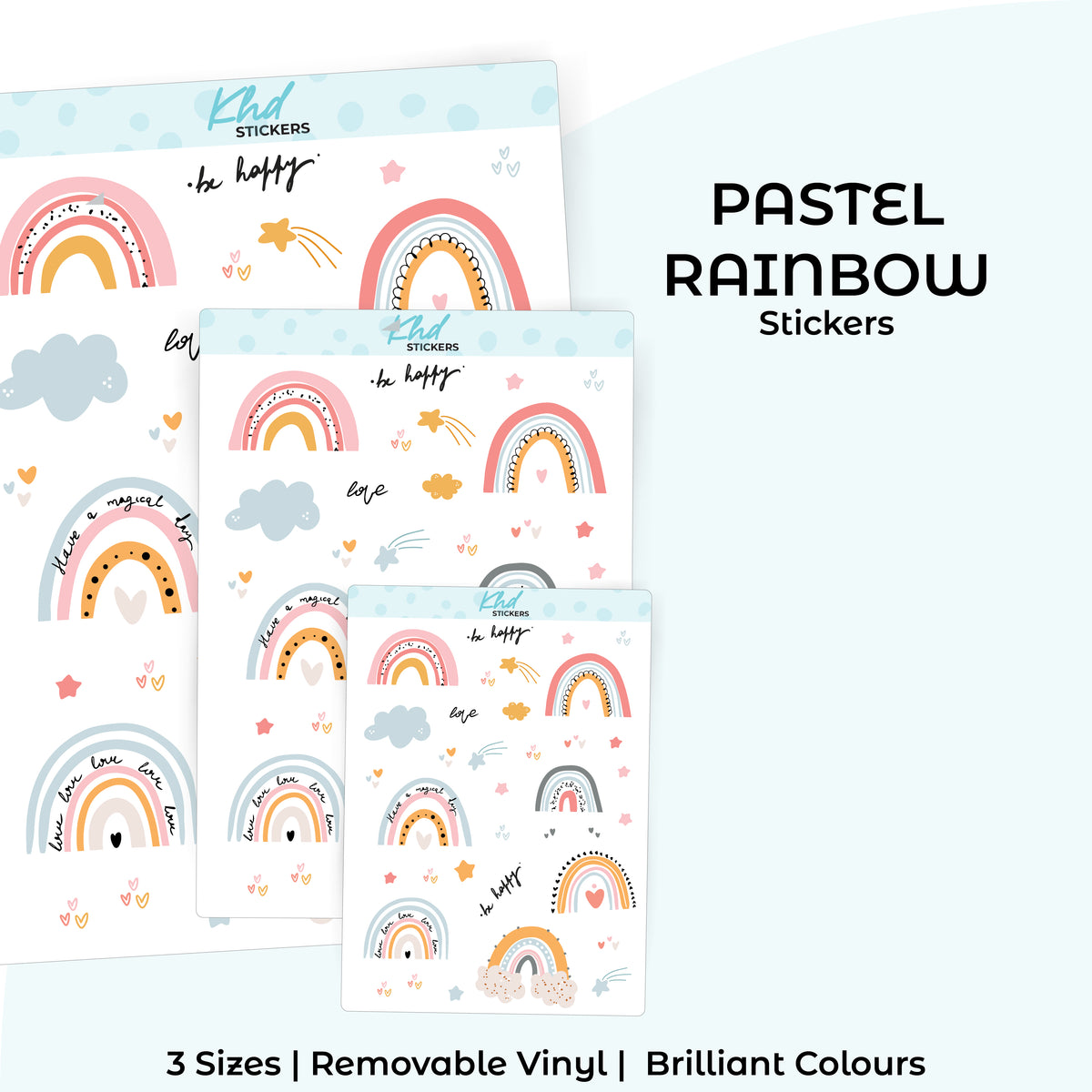Pastel Rainbow Stickers – KHDStickers