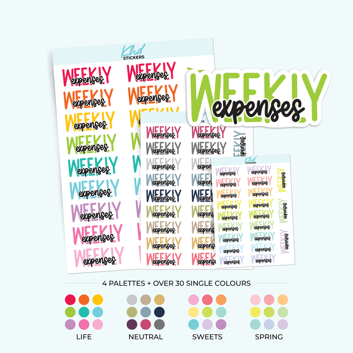 Weekly Expenses Planner Stickers – KHDStickers