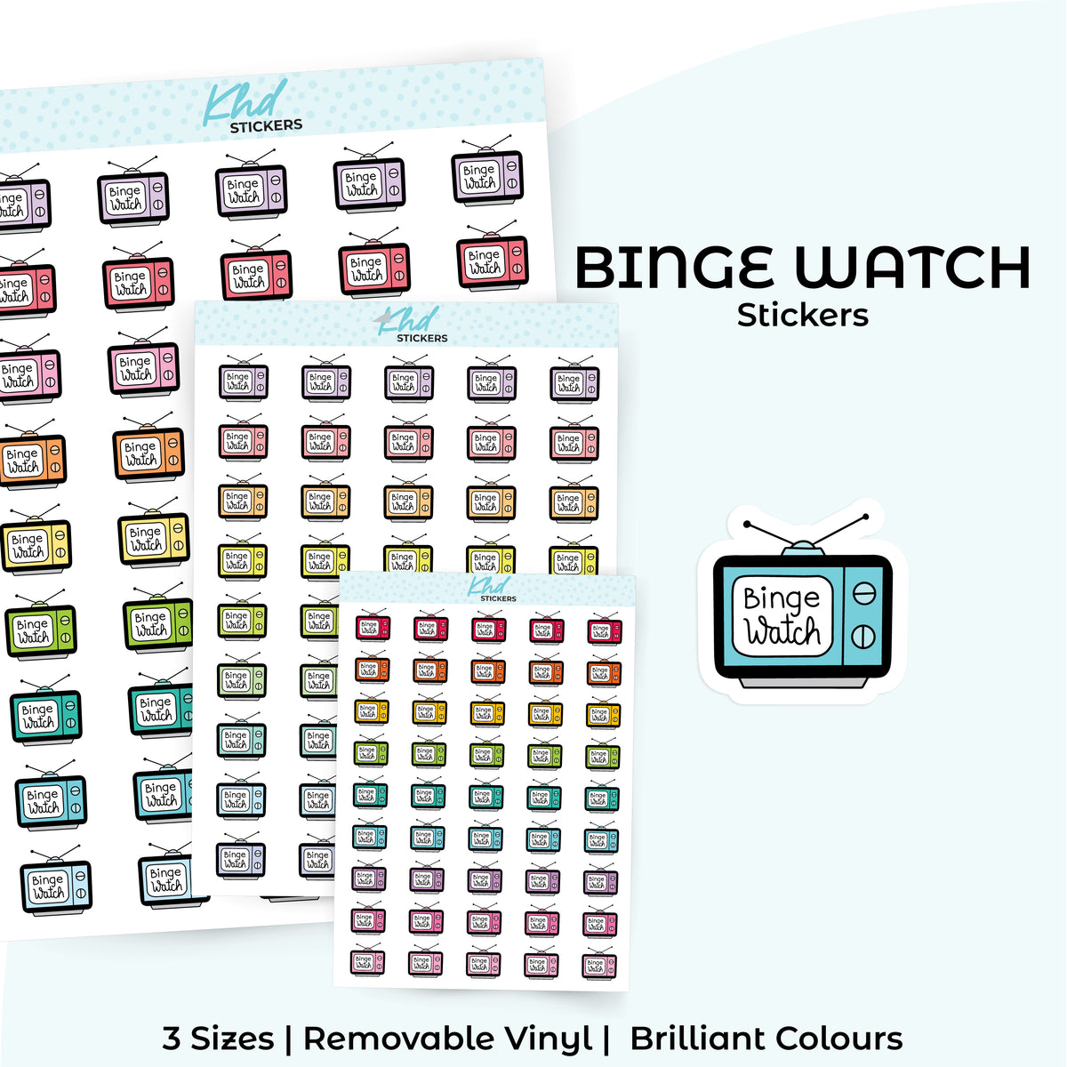 Binge Watch Planner Stickers – KHDStickers