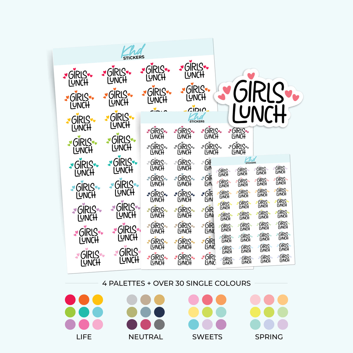 Girls Lunch Planner Stickers – KHDStickers
