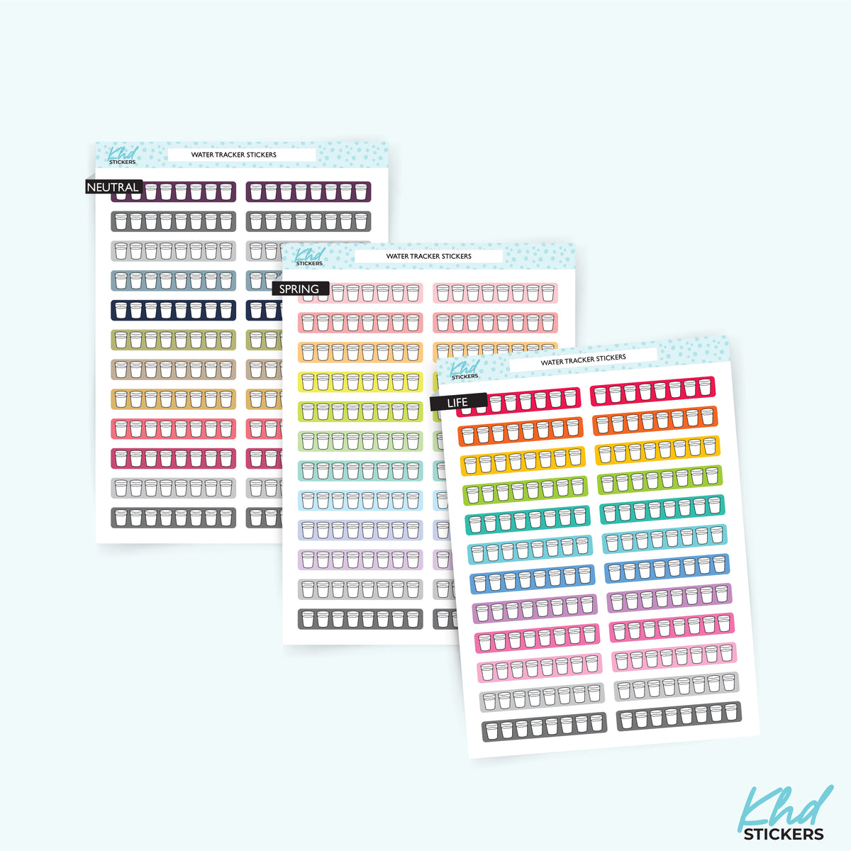 Water Tracker – Hydration Habit Stickers – KHDStickers