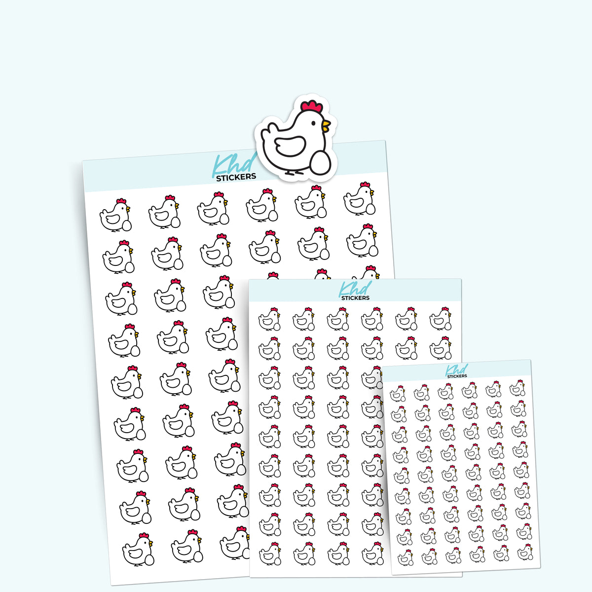 Chicken with Egg Planner Stickers – KHDStickers