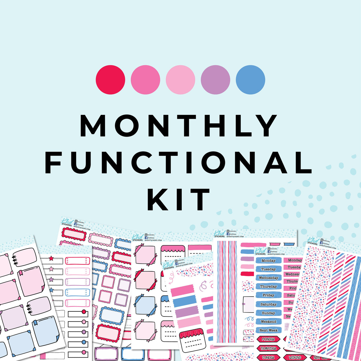 Coordinating Functional Planner Stickers - The Brights - Kit 4803 ...