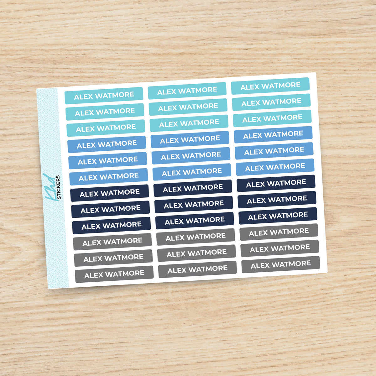 Name Labels, Personalised Stickers for Everyone, Assorted Colours and ...